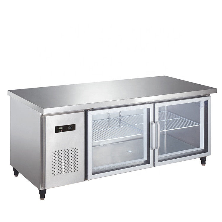 Two Door Glass Undercounter Worktop Chiller, 1500 mm – Eco Prima Home ...