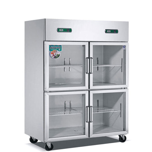4 Door Glass Upright Combination Chiller and Freezer – Eco Prima Home ...